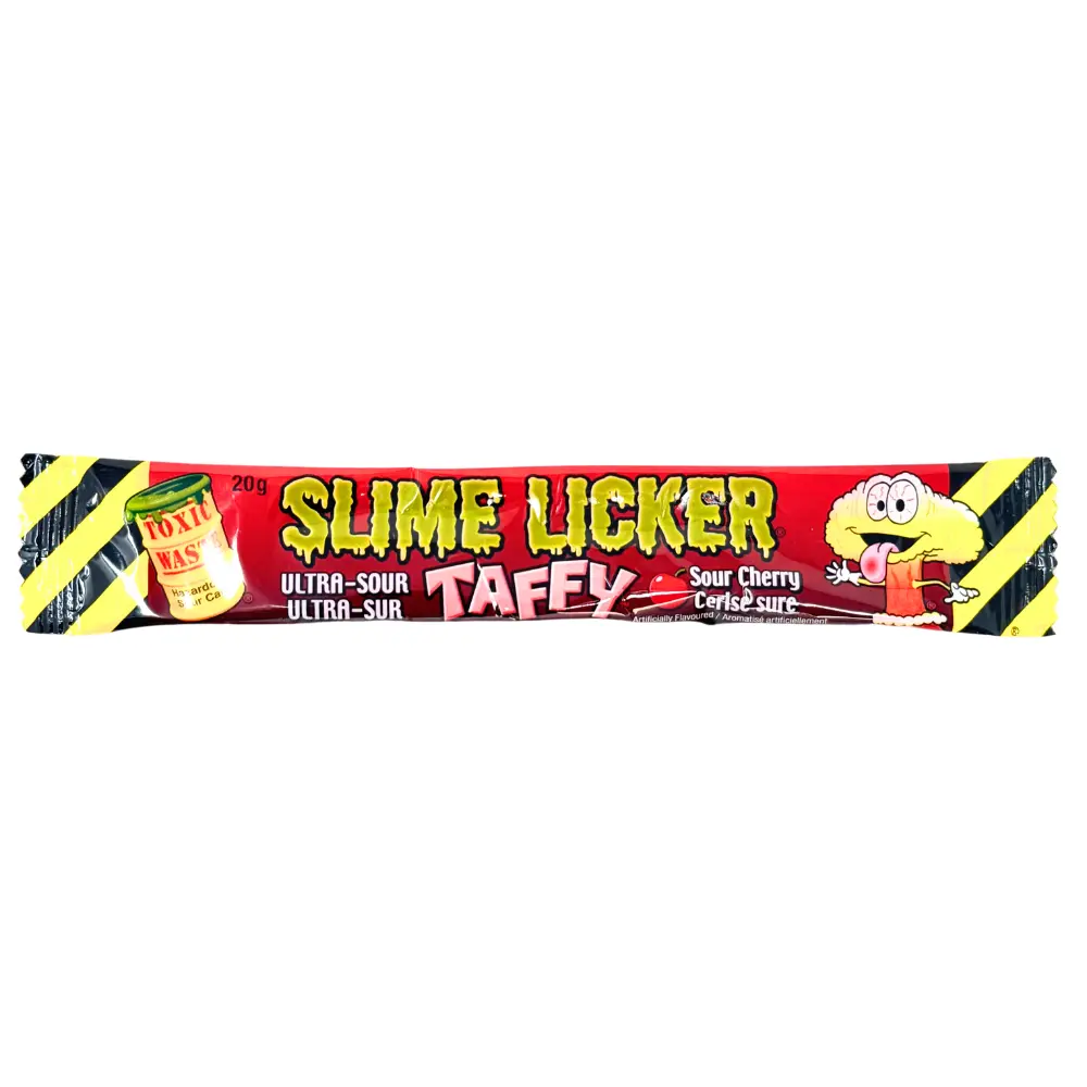 TOXIC WASTE SLIME LICKER SOUR CHERRY TAFFY 20G/48CT | Murray Wholesale
